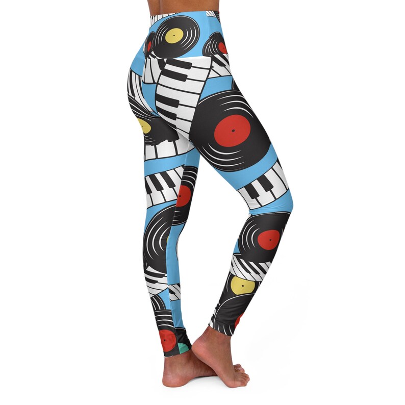70s Vinyl Music High Waisted Leggings | Cute Music Pants | Dance ...
