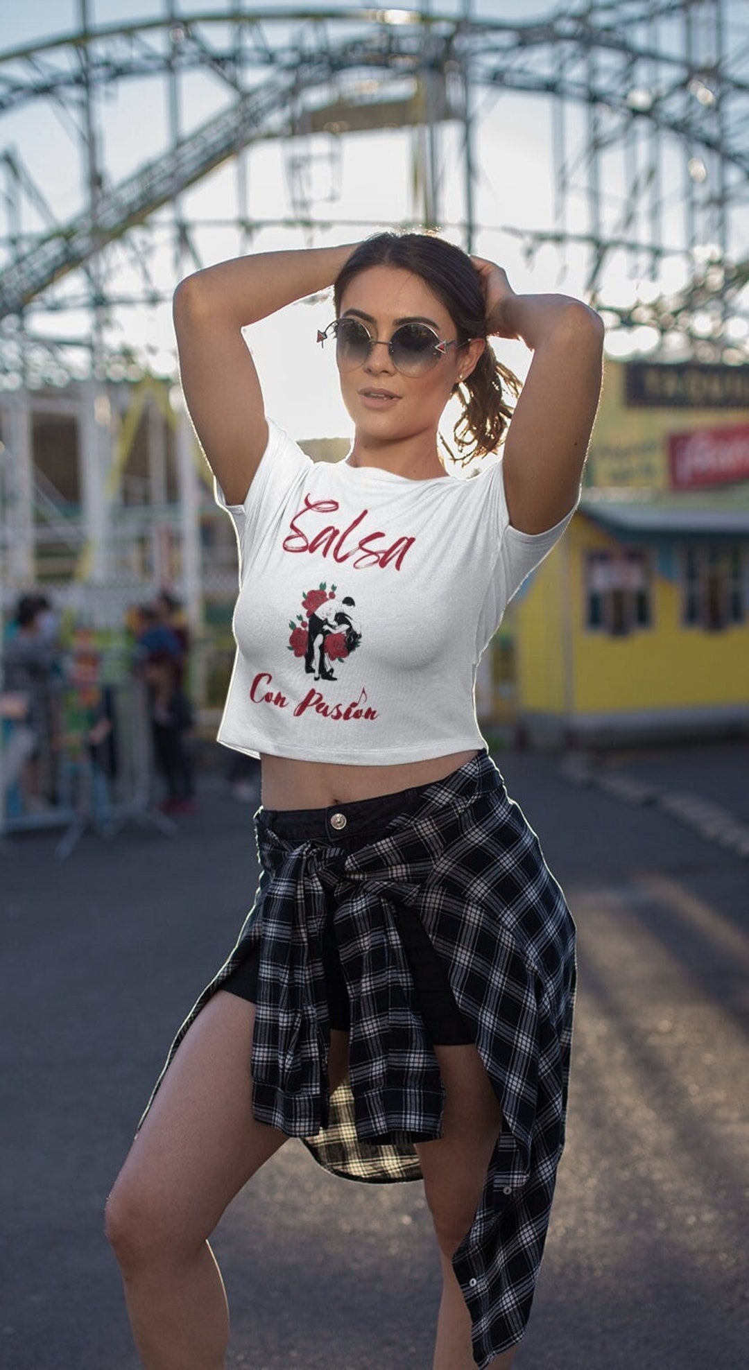 Salsa Con Passion T-shirt | Salsa Dance Crop Shirt | Dance Top | Salsa ...