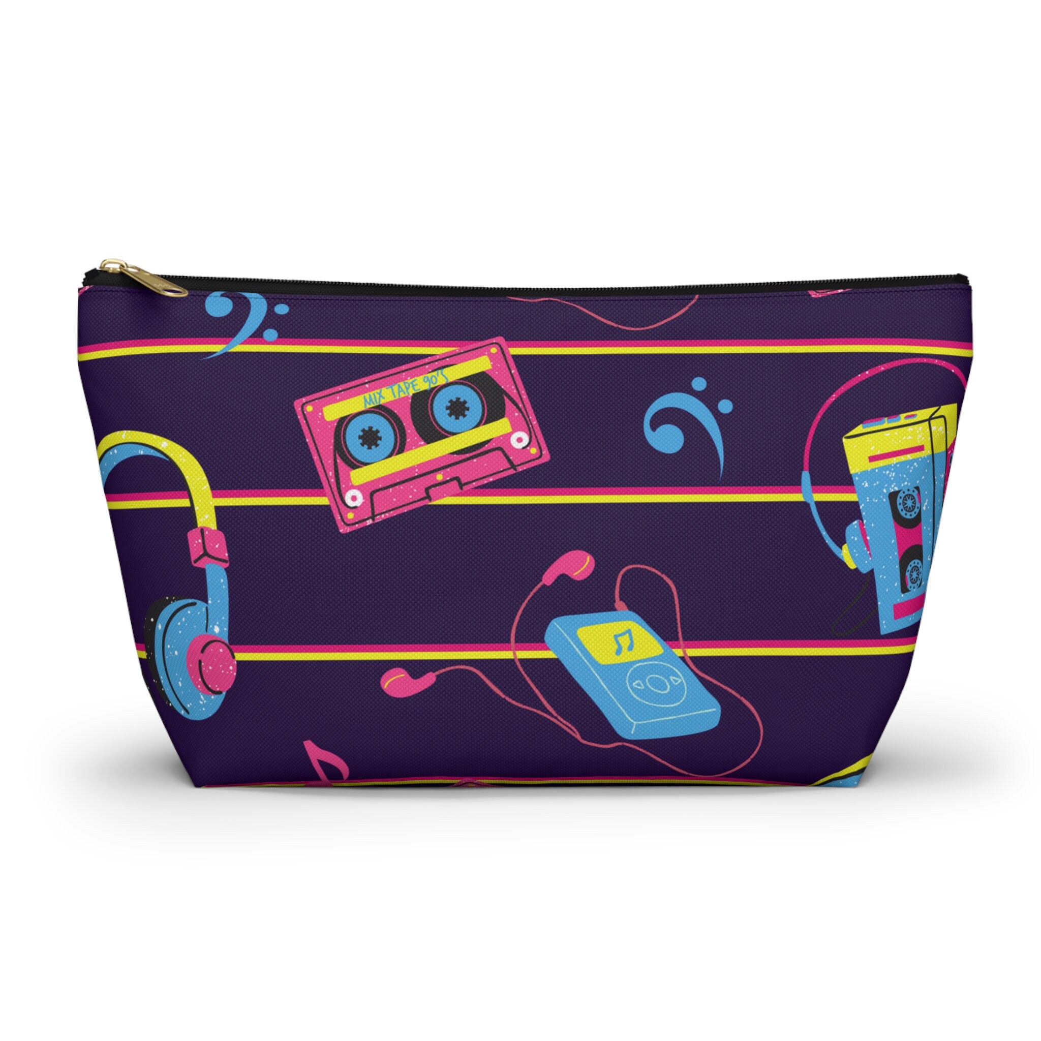 90s Themed Music Makeup Bag | Gift for Her | Music Teacher Gift ...