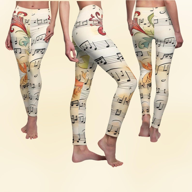 Classical Music Notes Leggings | Dance Festival | Music Festival | Rave ...