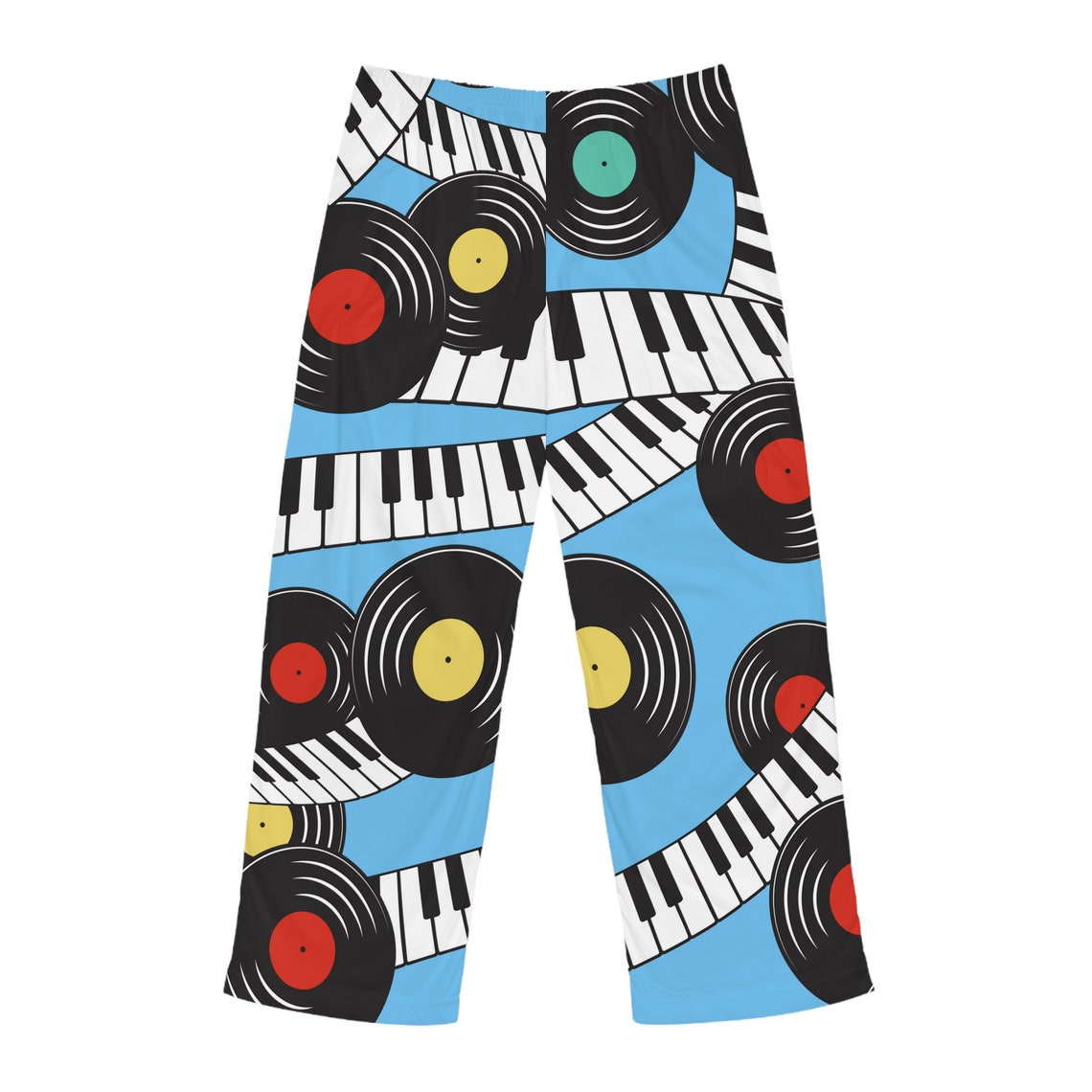 Men's Vinyl Record Music Pajama Pants | Piano Music PJ | PJ Bottoms ...