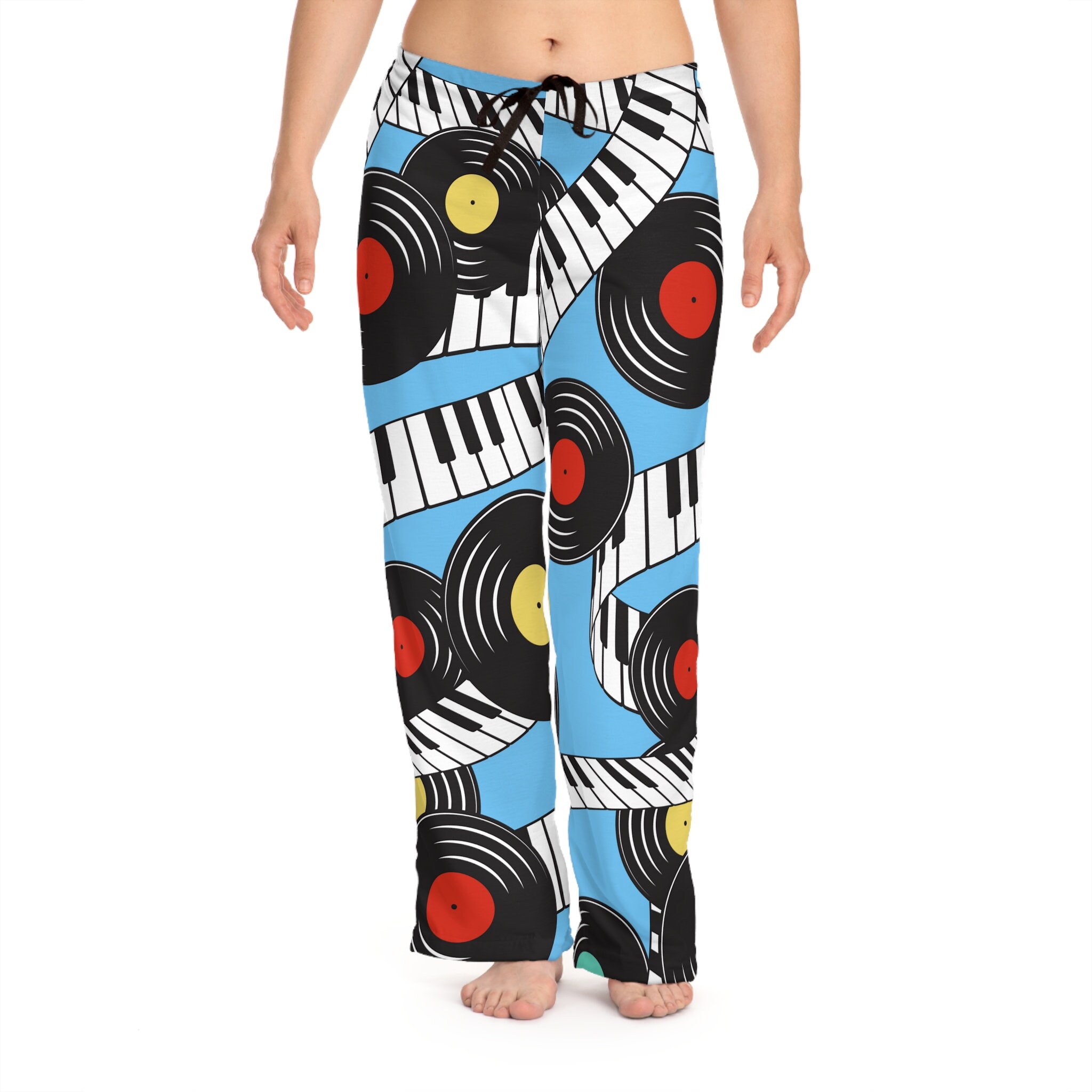 Retro Vinyl Record Piano Pajama Pants | Piano Music PJ | PJ Bottoms ...