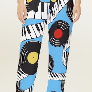 70s Vinyl Record Music Pajama Pants | Piano Music PJ | PJ Bottoms ...