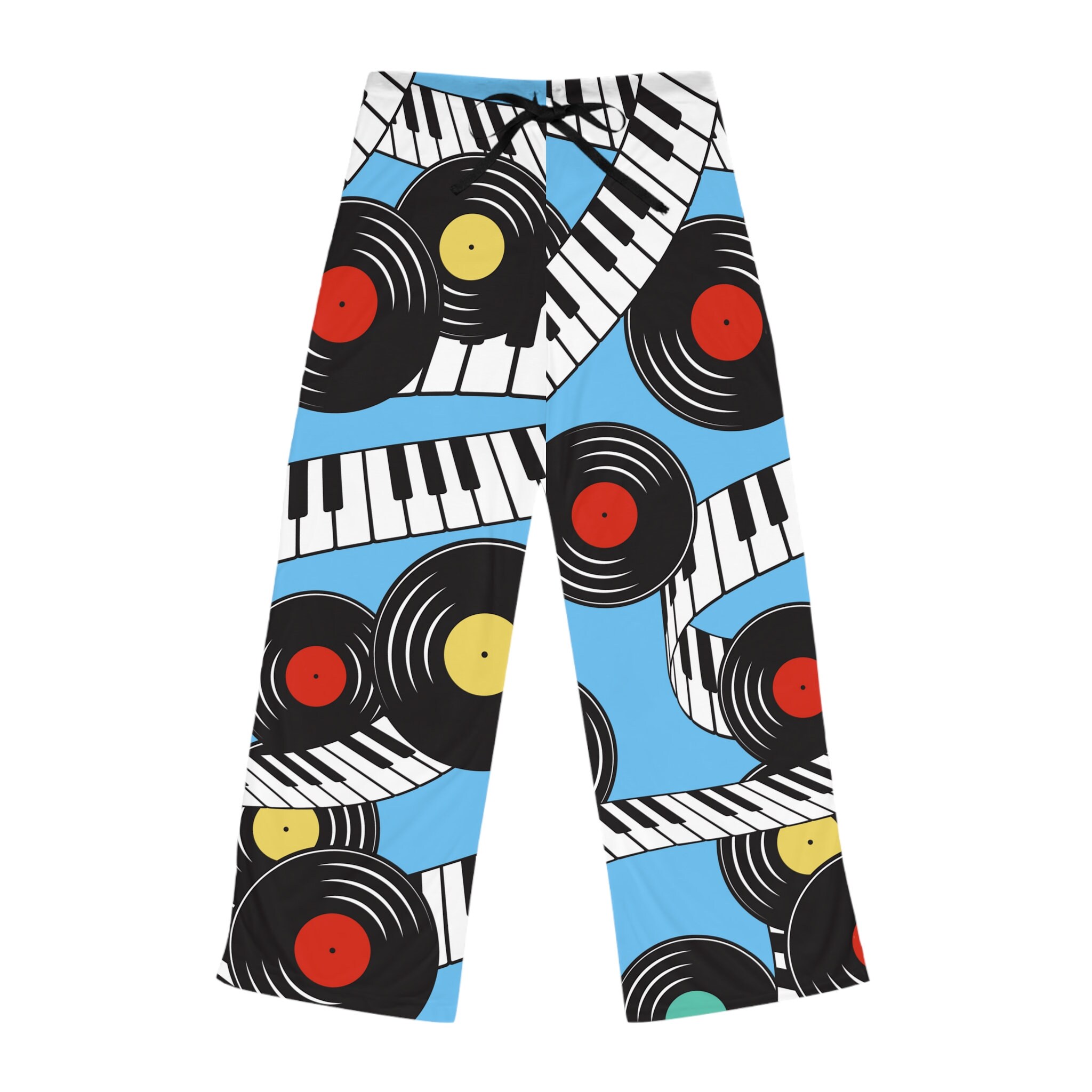 Retro Vinyl Record Piano Pajama Pants | Piano Music PJ | PJ Bottoms ...