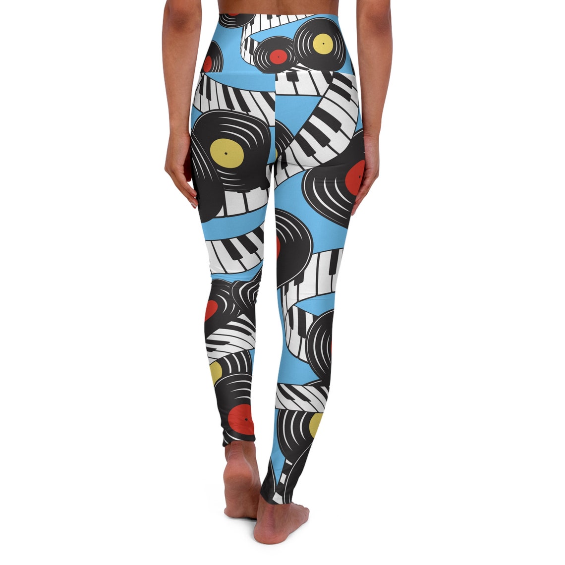 70s Vinyl Music High Waisted Leggings | Cute Music Pants | Dance ...