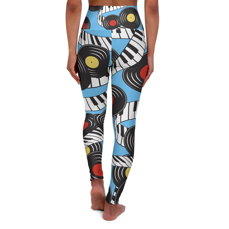 70s Vinyl Music High Waisted Leggings | Cute Music Pants | Dance ...