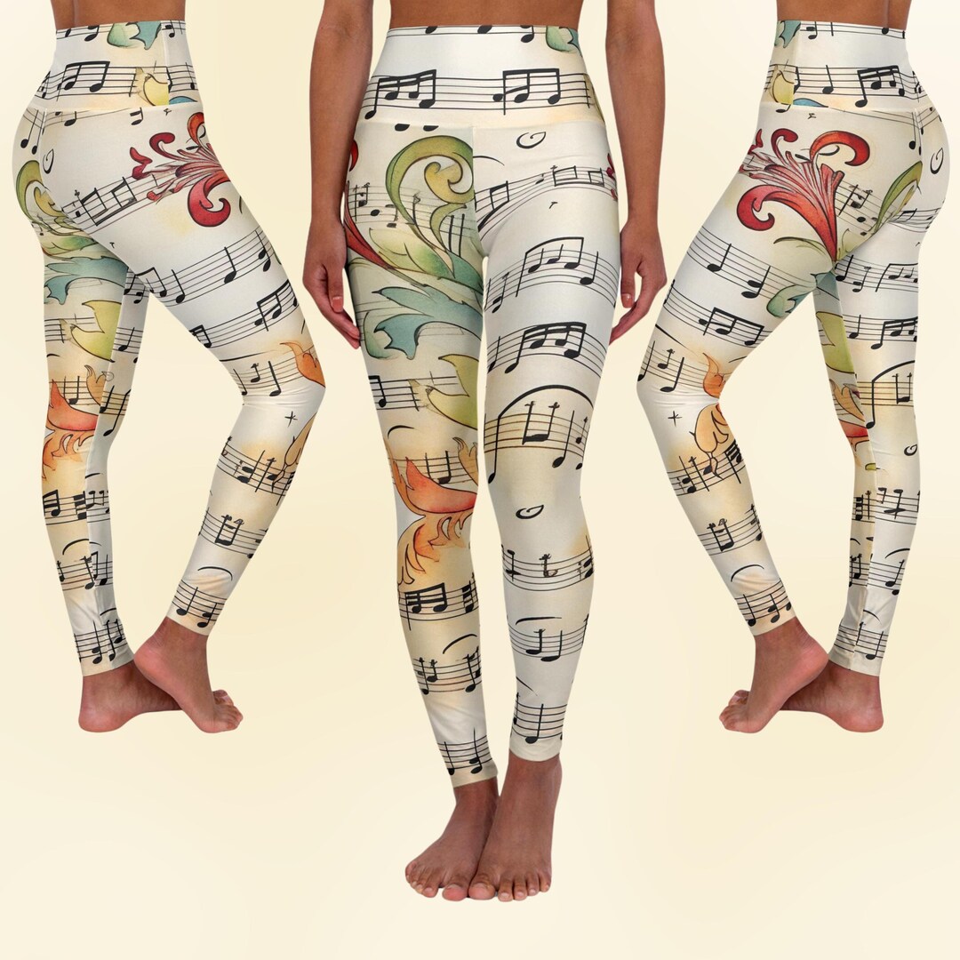 Classical Music Notes Leggings | Dance Festival | Music Festival | Rave ...