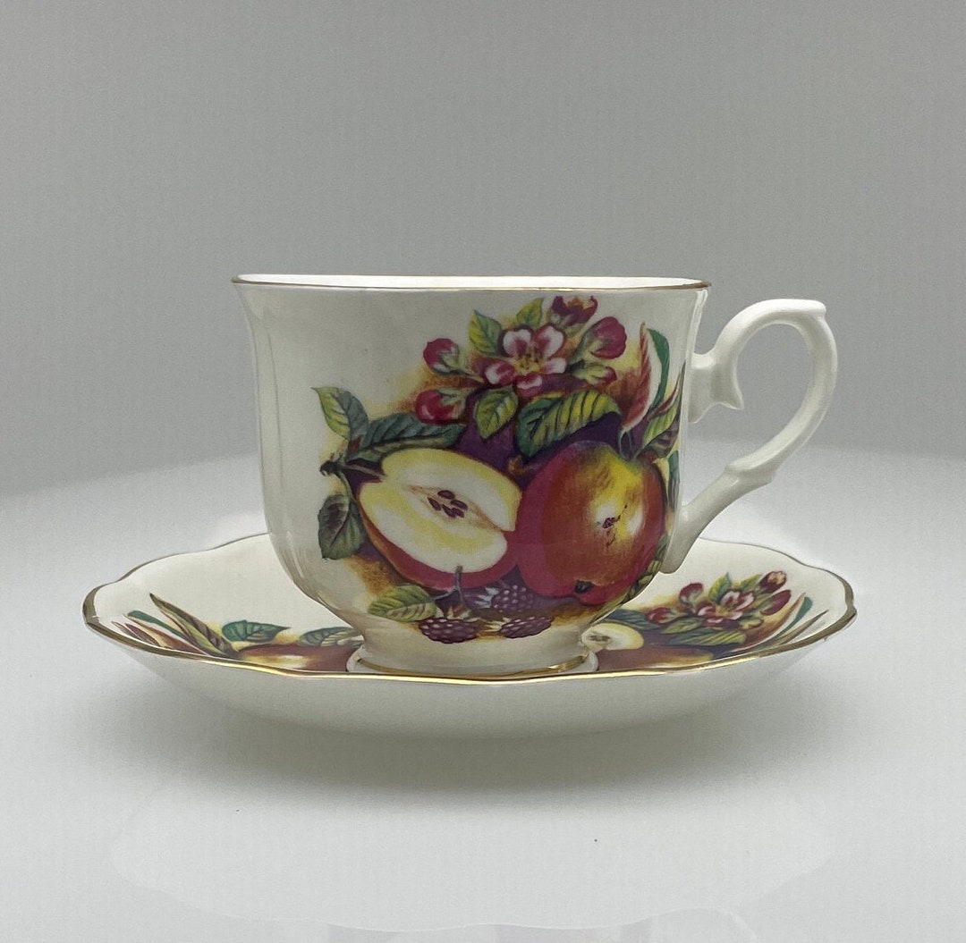 Crown Ceramics Fruitful Teacup Set - Etsy