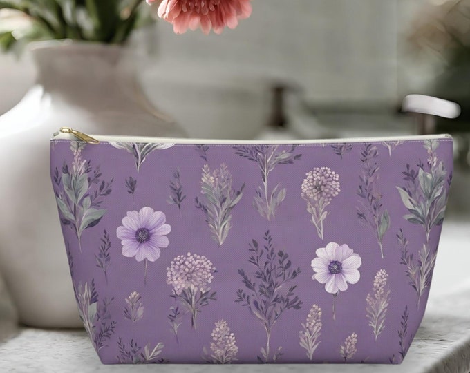 Gift for Teen Gift for Girlfriend Lavender Makeup Bag Purple Makeup Bag ...
