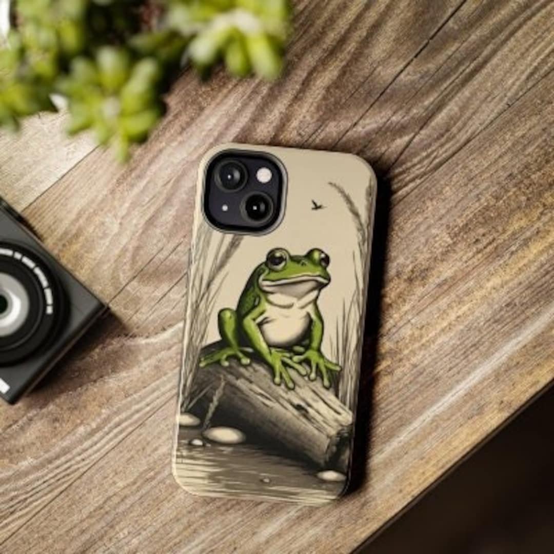 Frog iPhone Cute Phone Case, iPhone 14, 13 Tough Phone Cases, Froggy ...