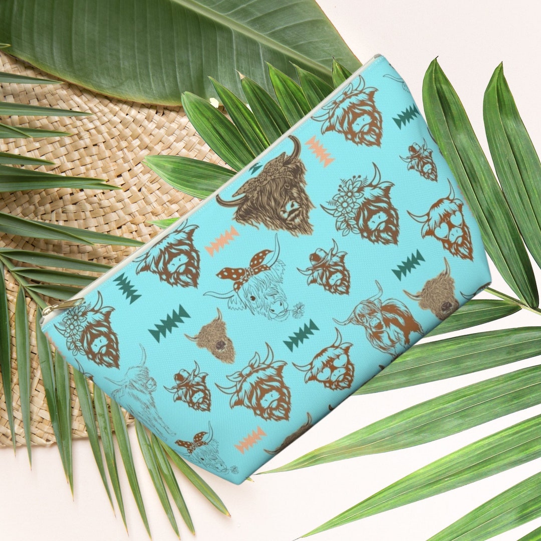 Trendy Mini Cows T-bottom Accessory Pouch, Cute Hairy Cow Cosmetic ...
