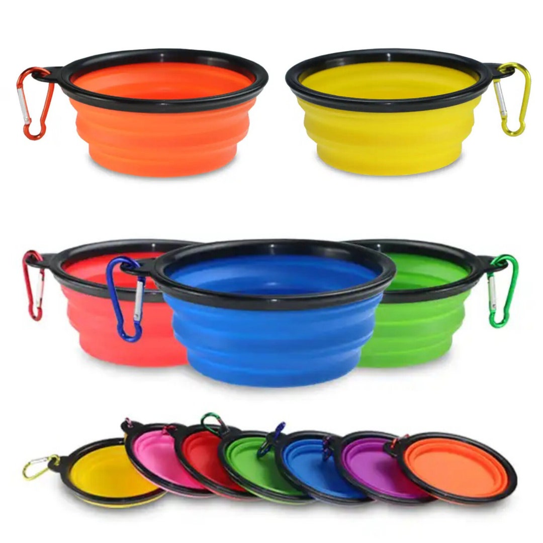 Collapsible Dog Bowls 12oz Travel Dog Food Container Portable Dog Bowl ...