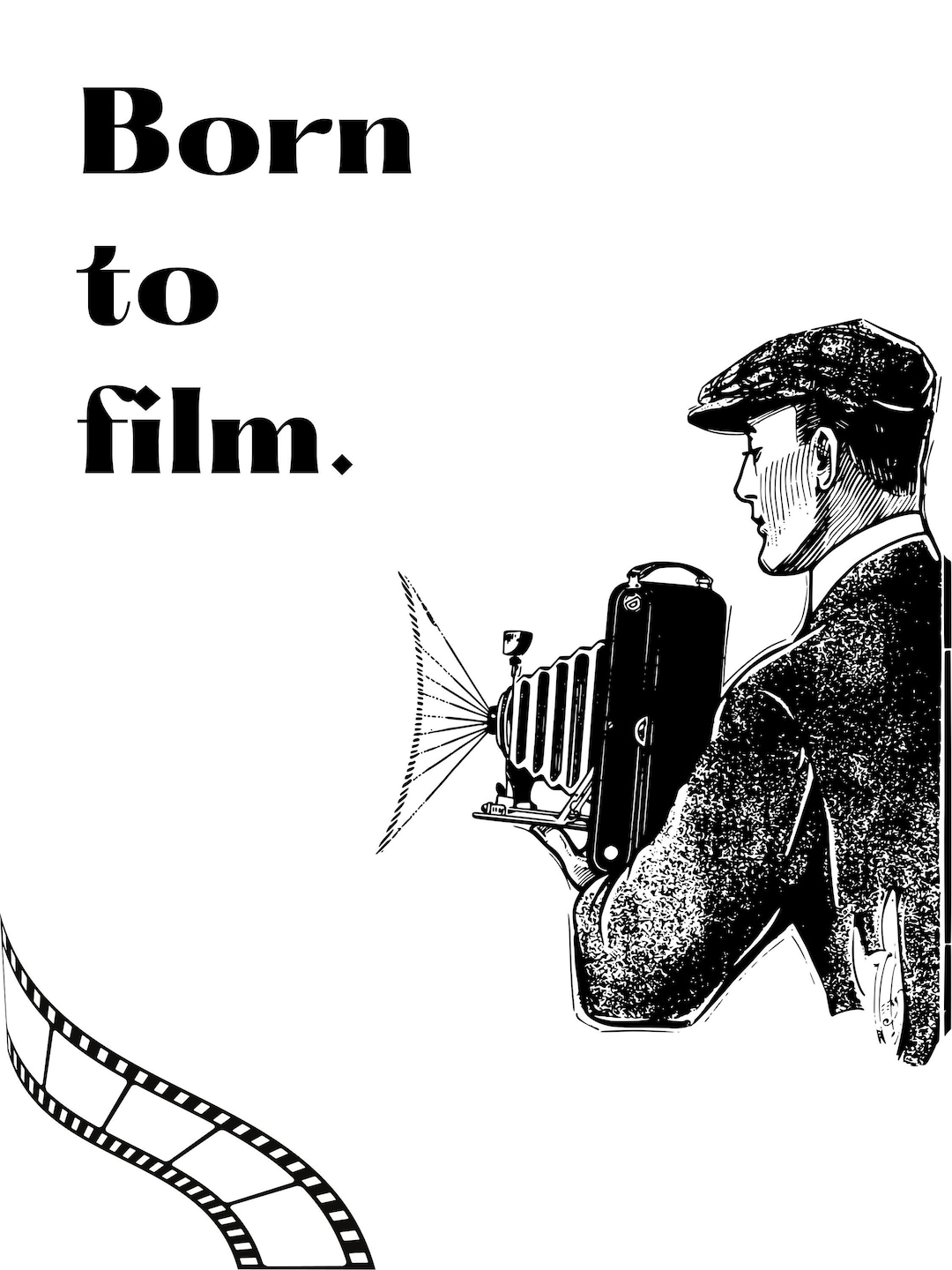 Born to Film. A Minimal Art Design for Filmmakers - Etsy