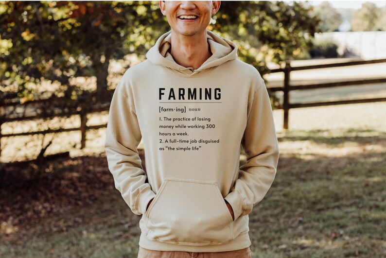Farmer Hoodie for Men, Farm Sweatshirt for Agriculture Lovers, Farmers ...