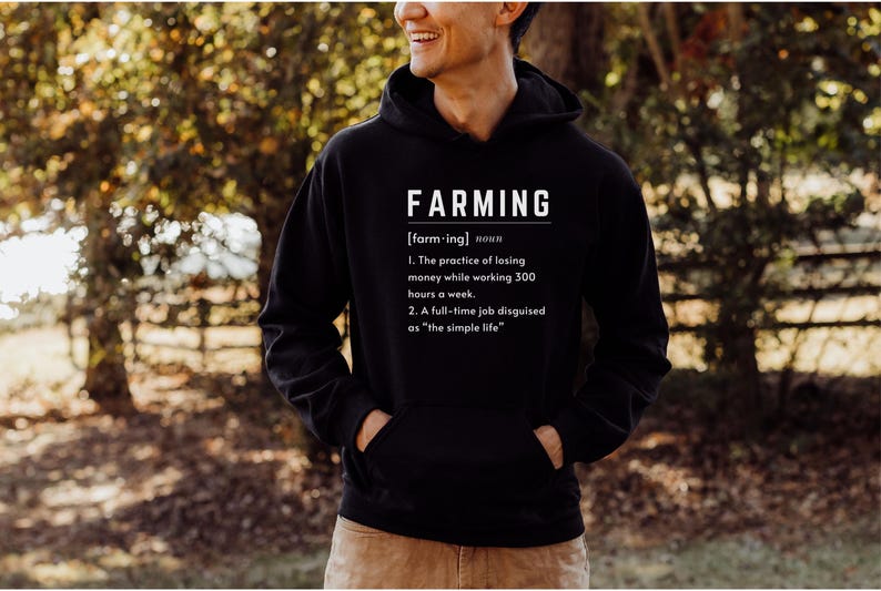 Farmer Hoodie for Men, Farm Sweatshirt for Agriculture Lovers, Farmers ...