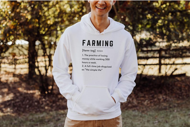 Farmer Hoodie for Men, Farm Sweatshirt for Agriculture Lovers, Farmers ...