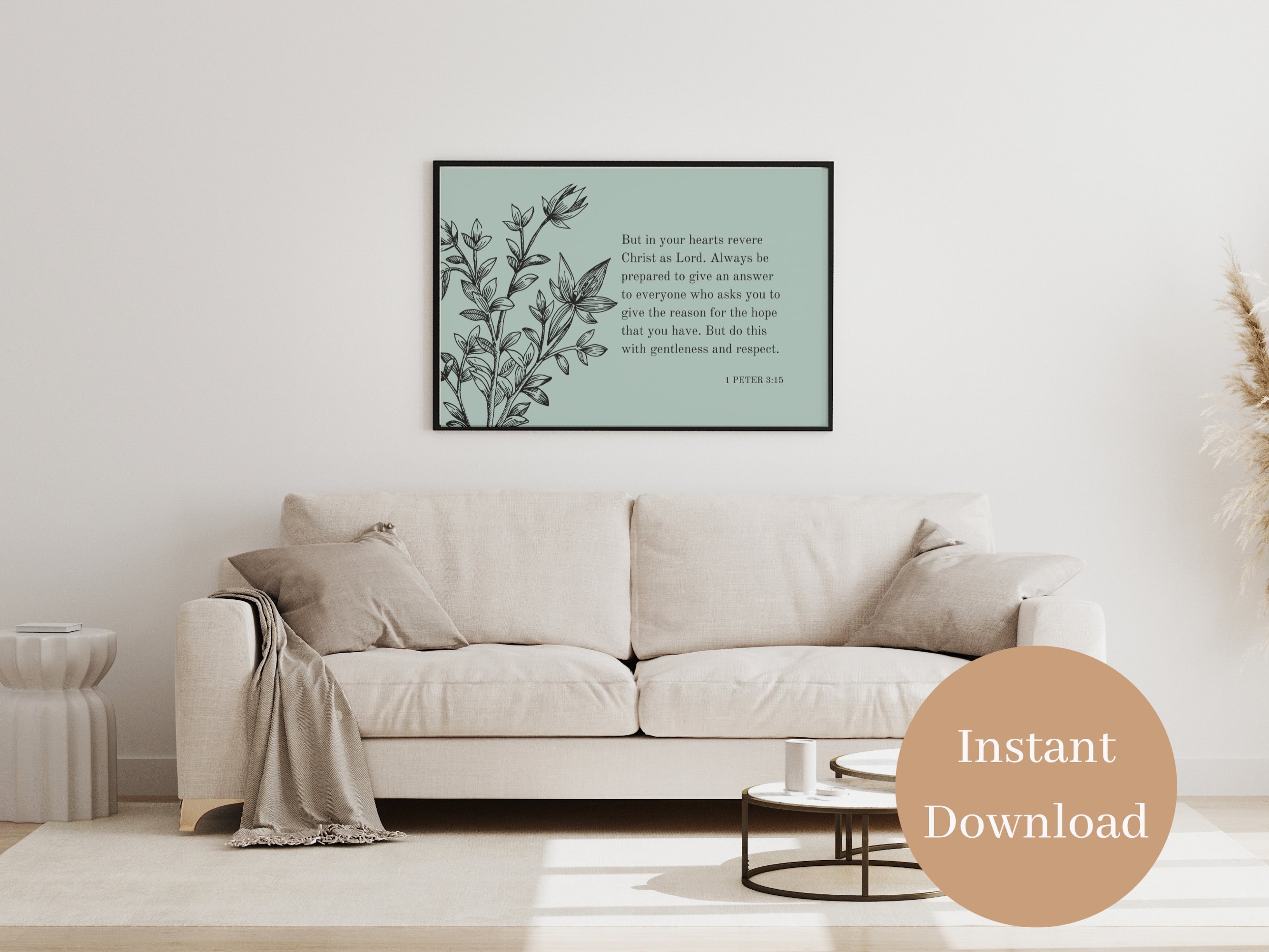 1 Peter 3:15 Christian Bible Verse Wall Art Religious - Etsy