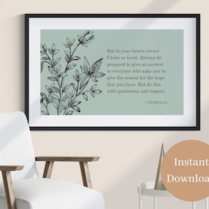 1 Peter 3:15 Christian Bible Verse Wall Art Religious - Etsy
