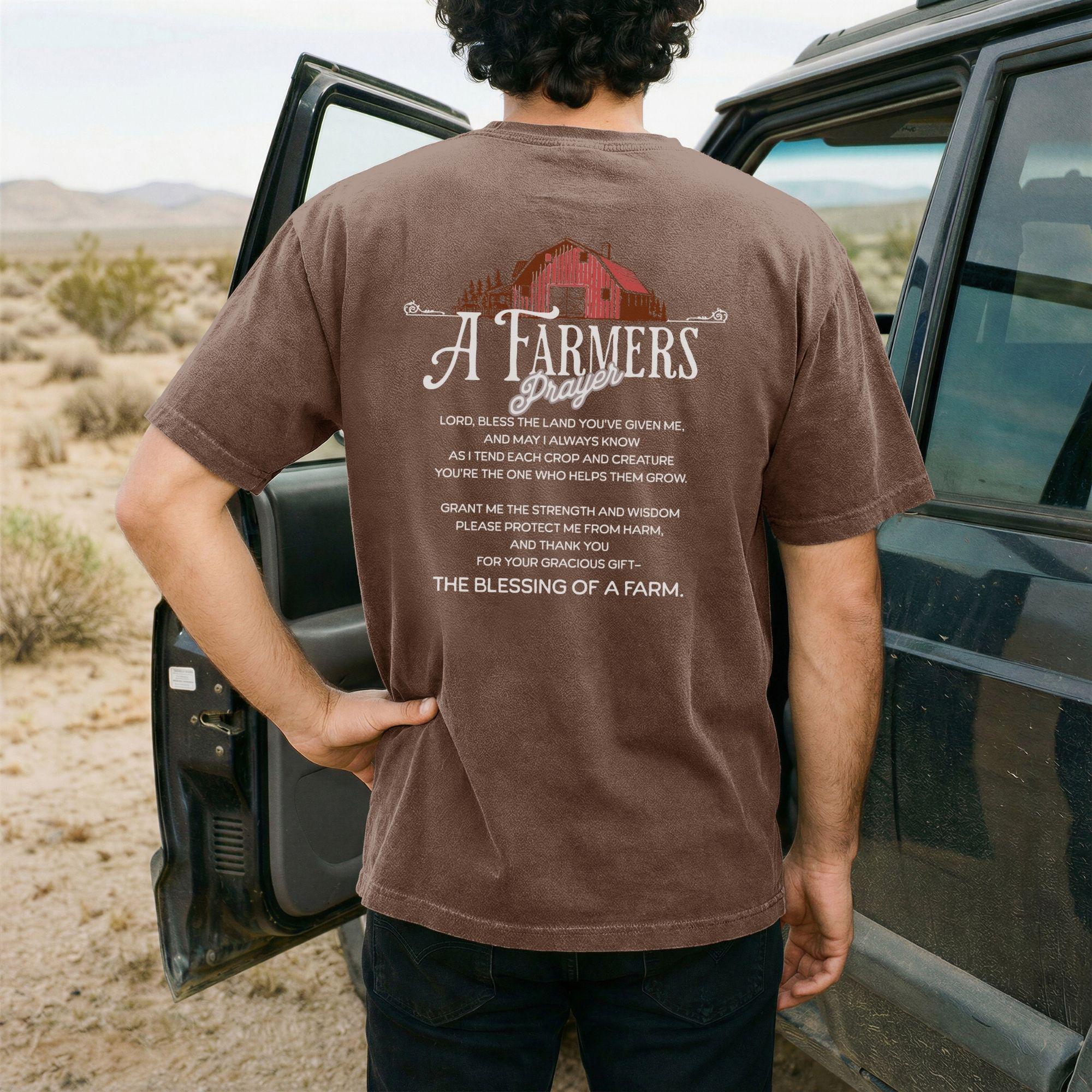 Farmers Prayer Shirt | Farming Dad Fathers Day Gift Tshirt | Farm ...
