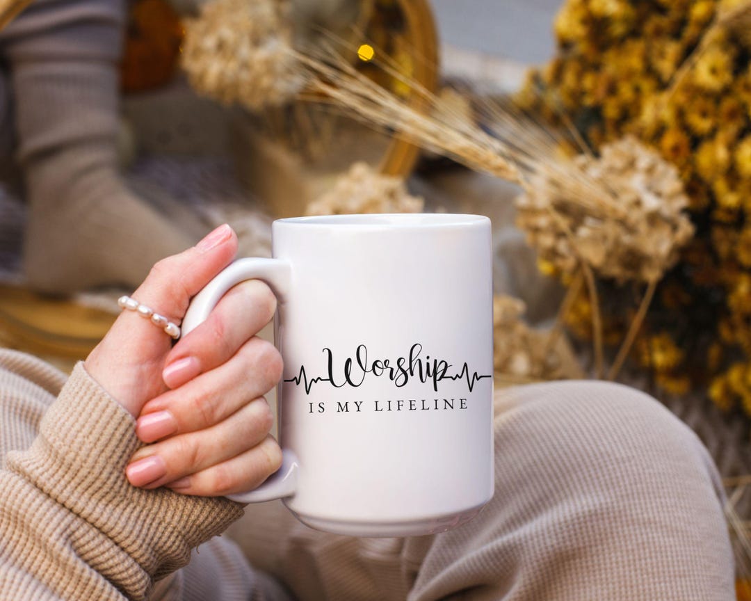 Worship is My Lifeline Christian Coffee Mug, Bible Study Table Leader ...