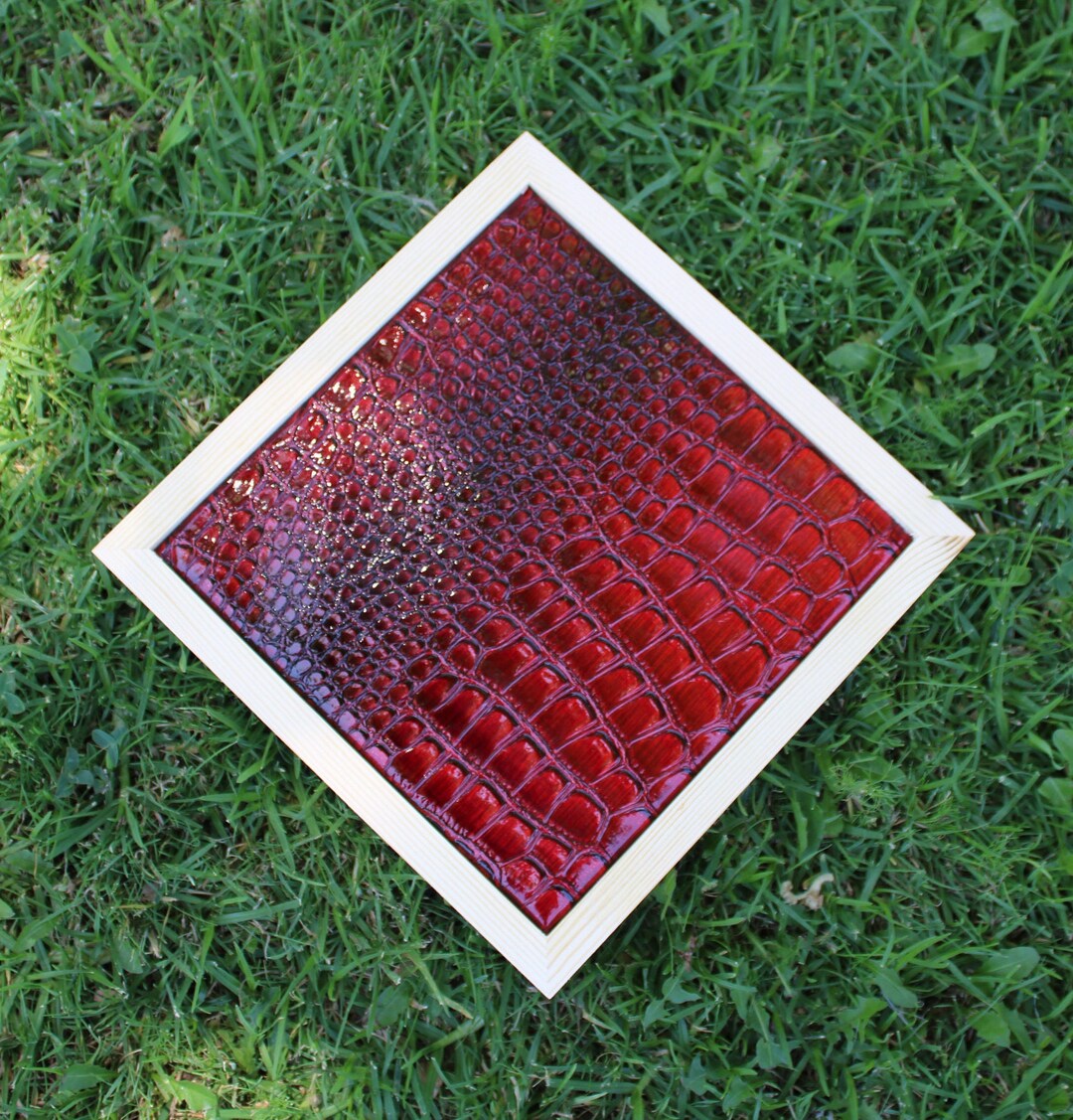 Red Faux Alligator Skin Sensory Room Tile - Etsy