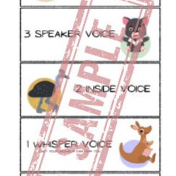Voice Volume Visual Aid Chart - Etsy