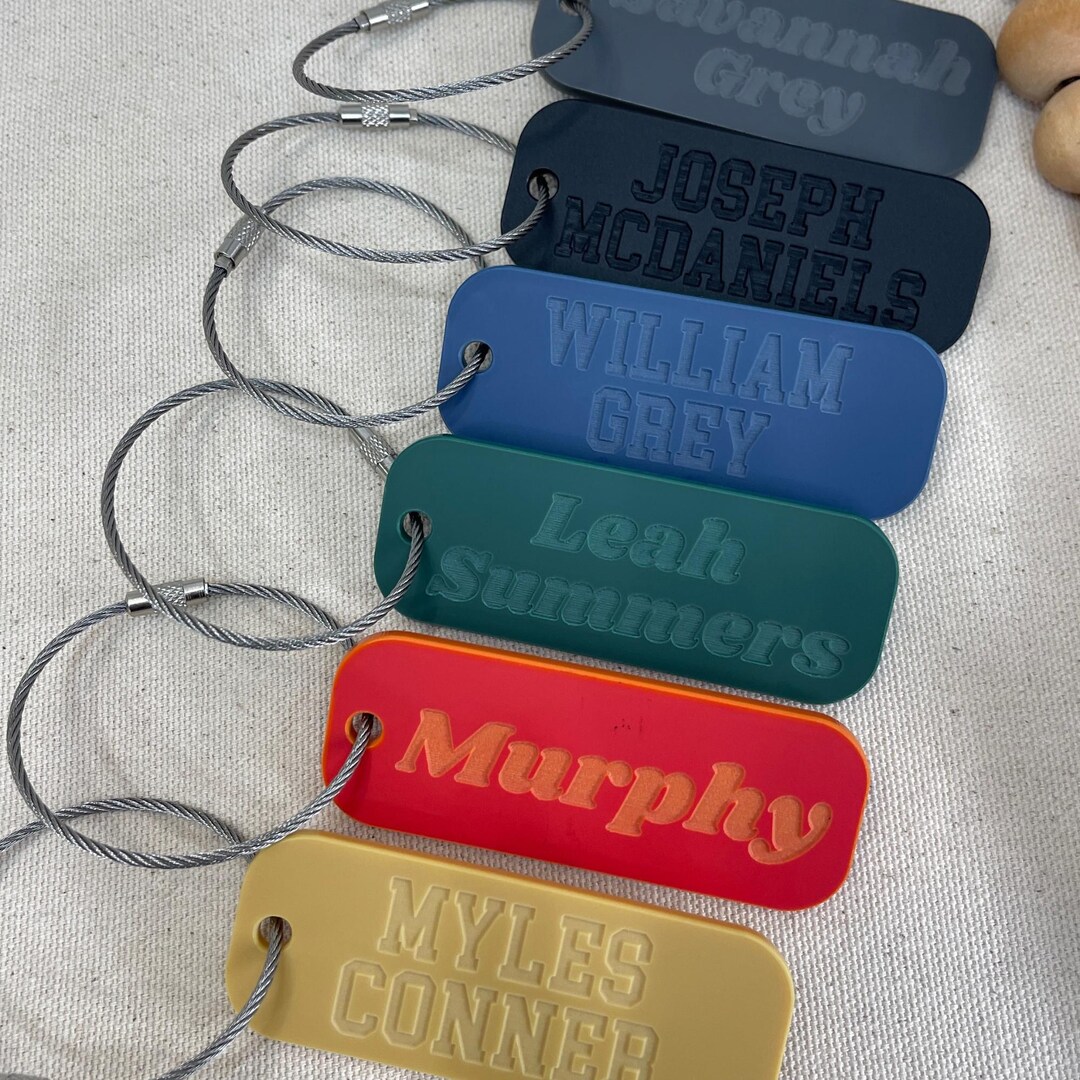 Personalized Backpack Keychains Bag Tags Custom Kids Backpack Name Tags ...
