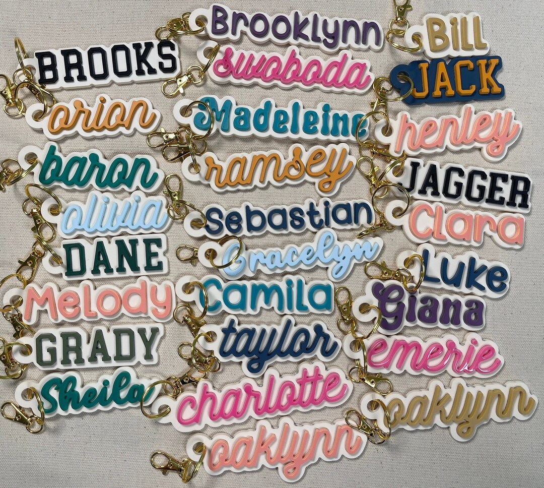 Name Keychain Personalized Bridesmaid Gift Custom Name Tag Lunchbox ...