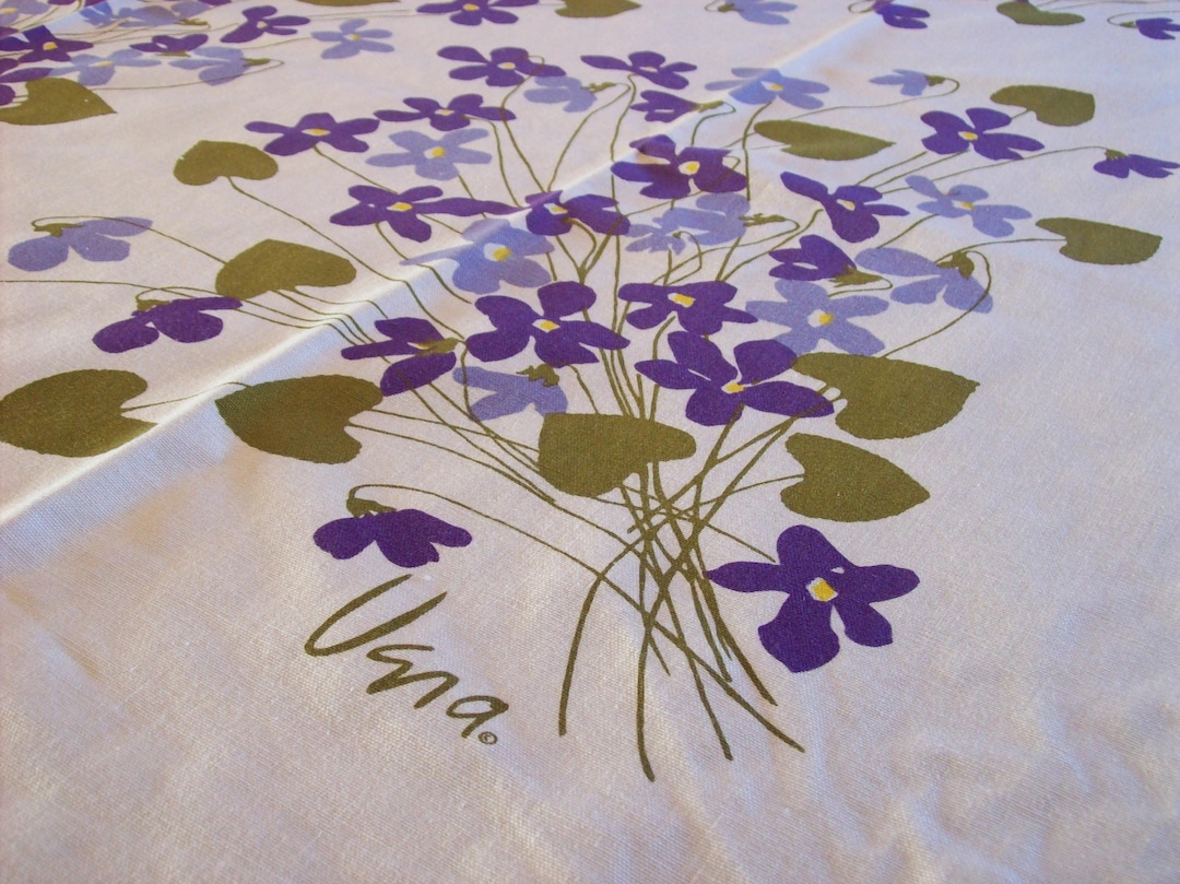 Vintage Vera Neumann Tablecloth Violets - Etsy