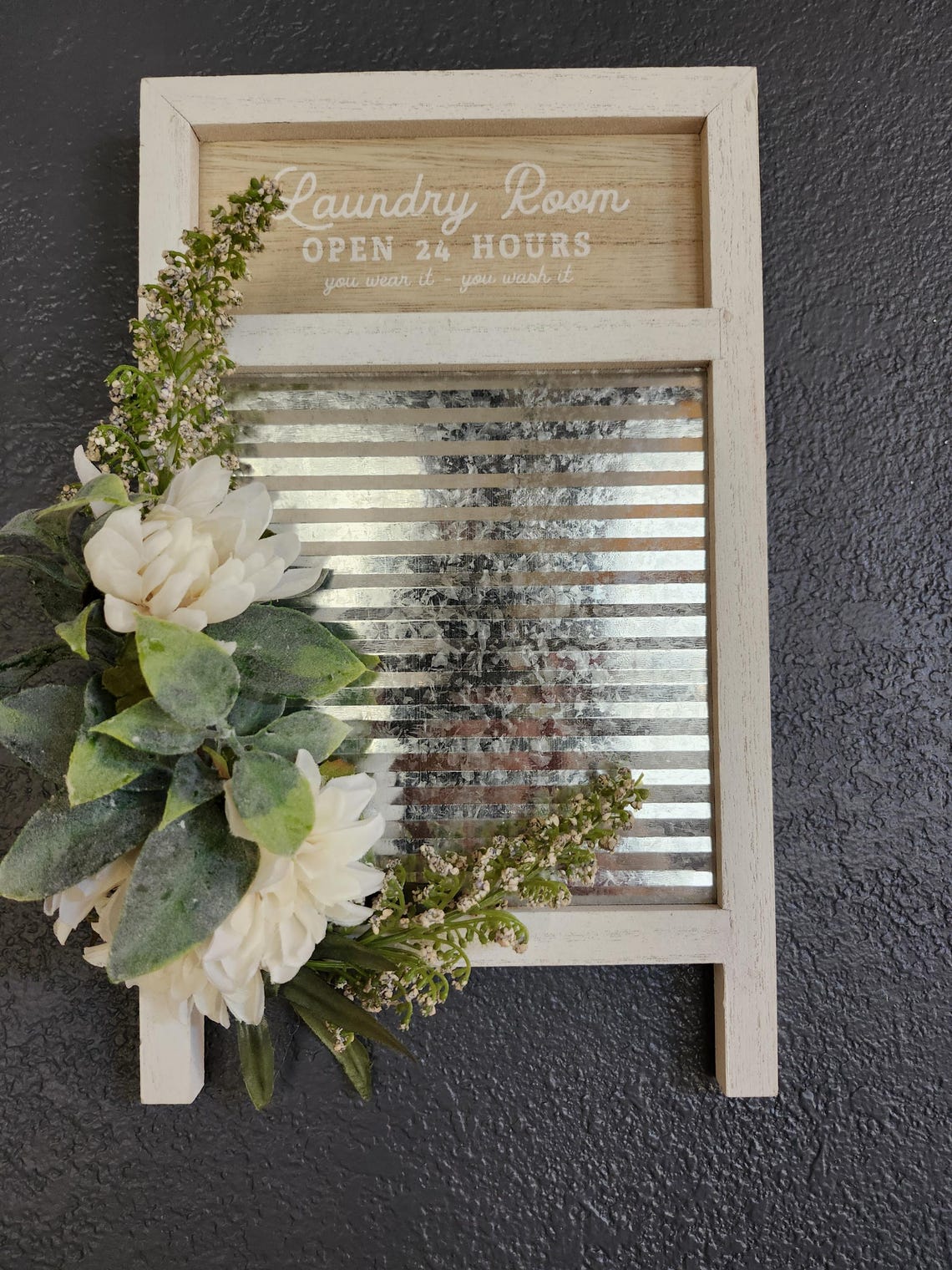 Washboard Laundry Room Sign Magnetic Farmhouse Cottage Country Rustic ...