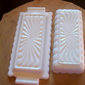 Vintage Covered Butter Dish Milk Glass Swirl Pattern Farmhouse Kitchen ...