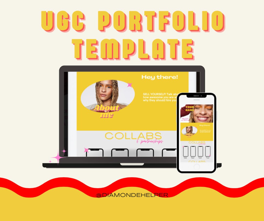 Simple UGC PORTFOLIO TEMPLATE - Etsy
