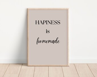 Happiness is Homemade Quote Printable Wall Art Inspirational - Etsy