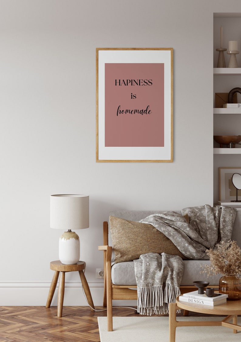 Happiness is Homemade Quote Printable Wall Art Inspirational Quote ...