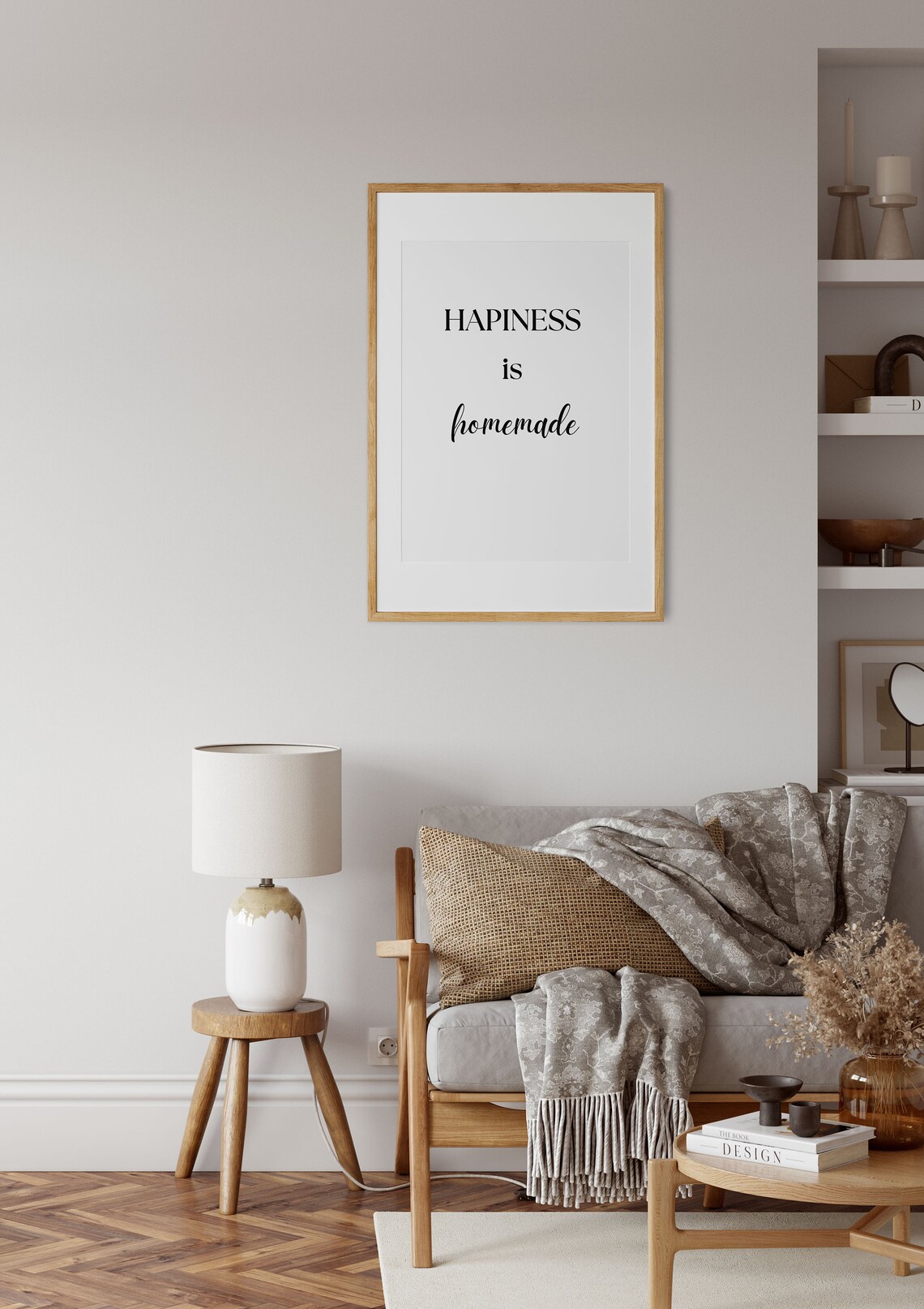 Happiness is Homemade Quote Printable Wall Art Inspirational - Etsy