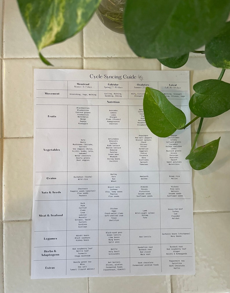 Cycle Syncing Health Guide for Hormone Harmony - Etsy