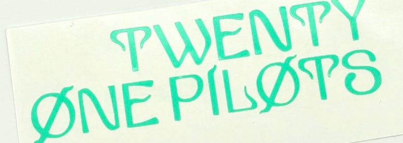 Twenty One Pilots Title Logo Decals - Etsy