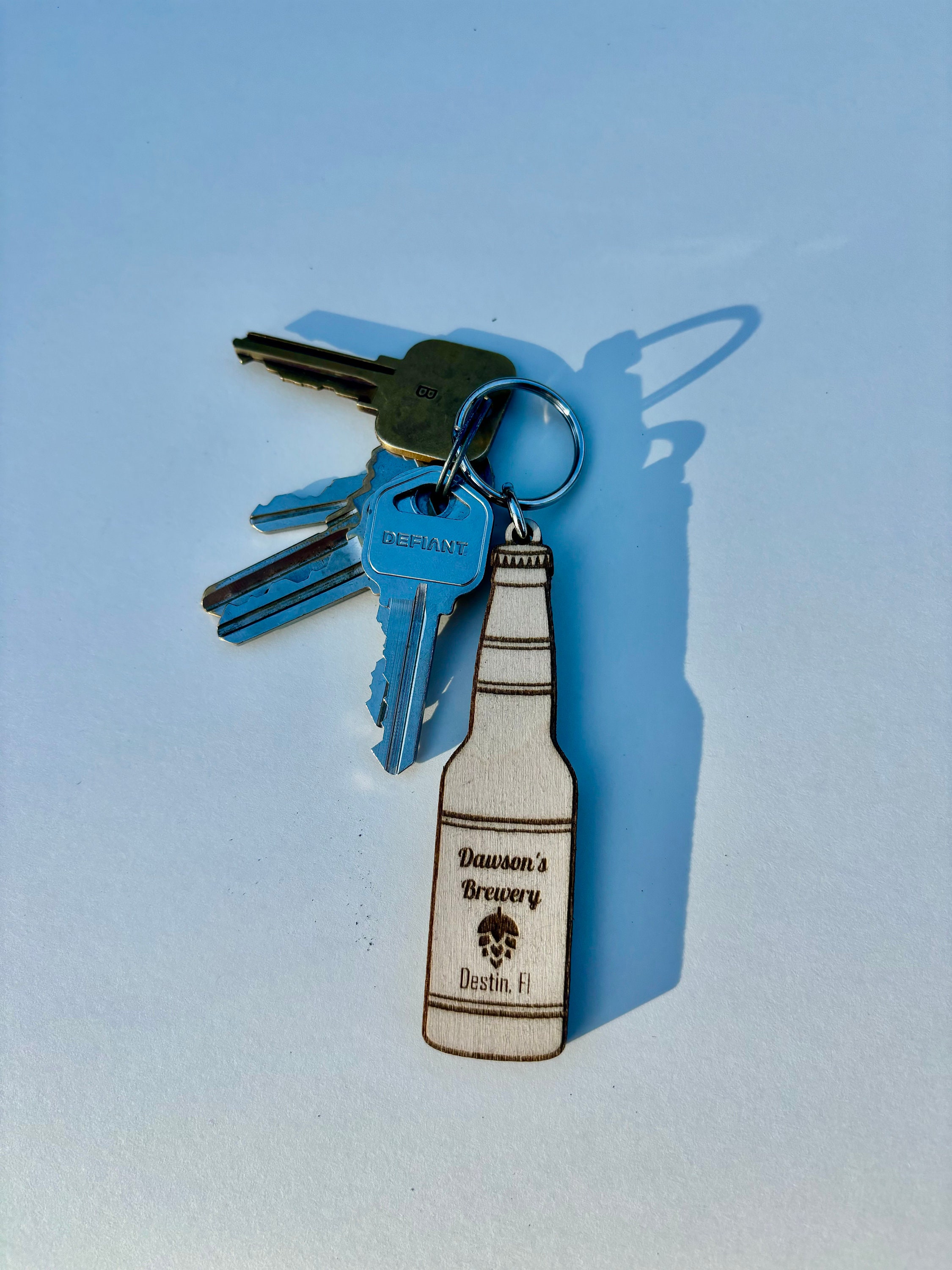 Custom Beer Bottle Wood Keychain. - Etsy