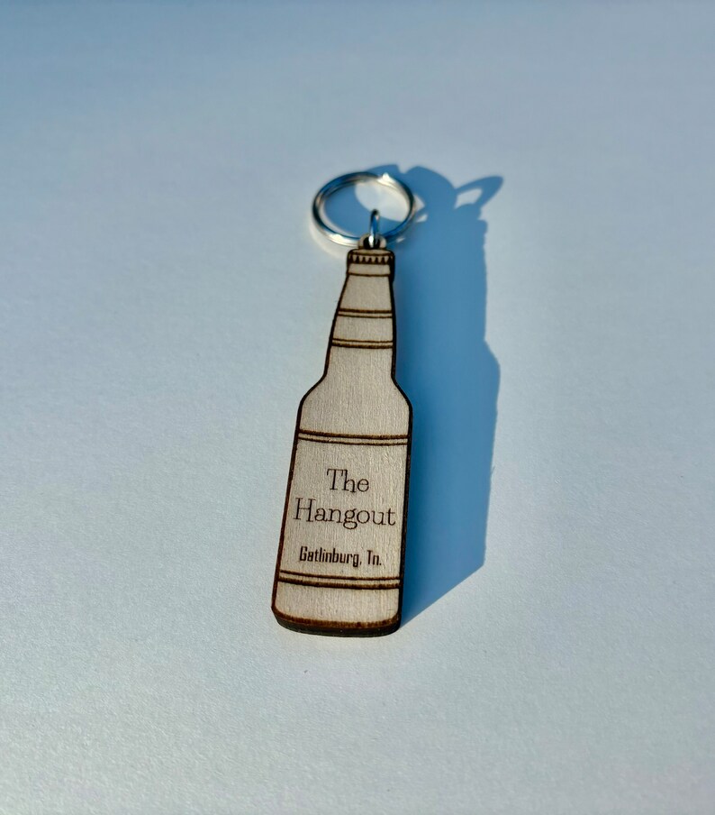 Custom Beer Bottle Wood Keychain. - Etsy