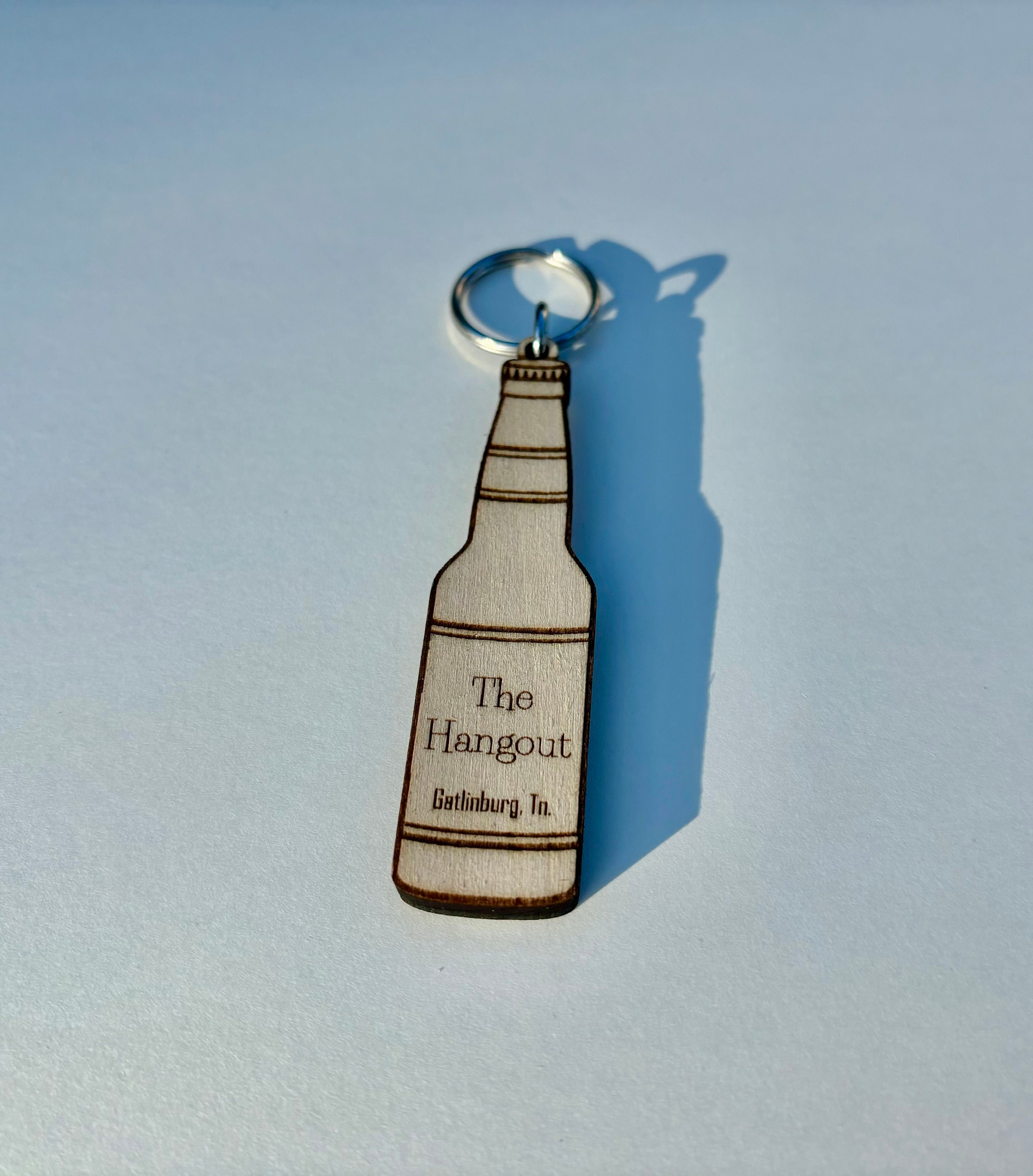 Custom Beer Bottle Wood Keychain. - Etsy