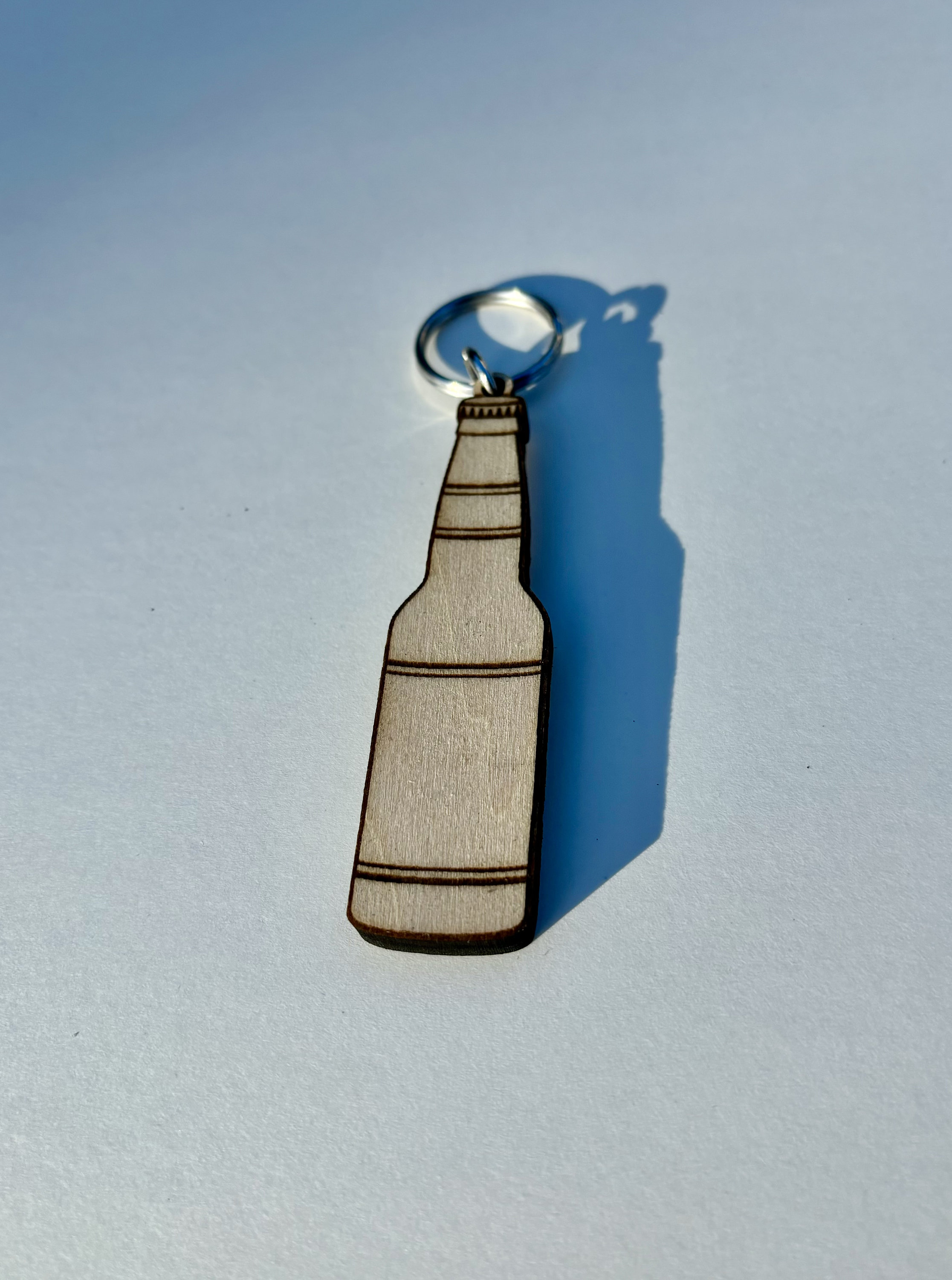 Custom Beer Bottle Wood Keychain. - Etsy