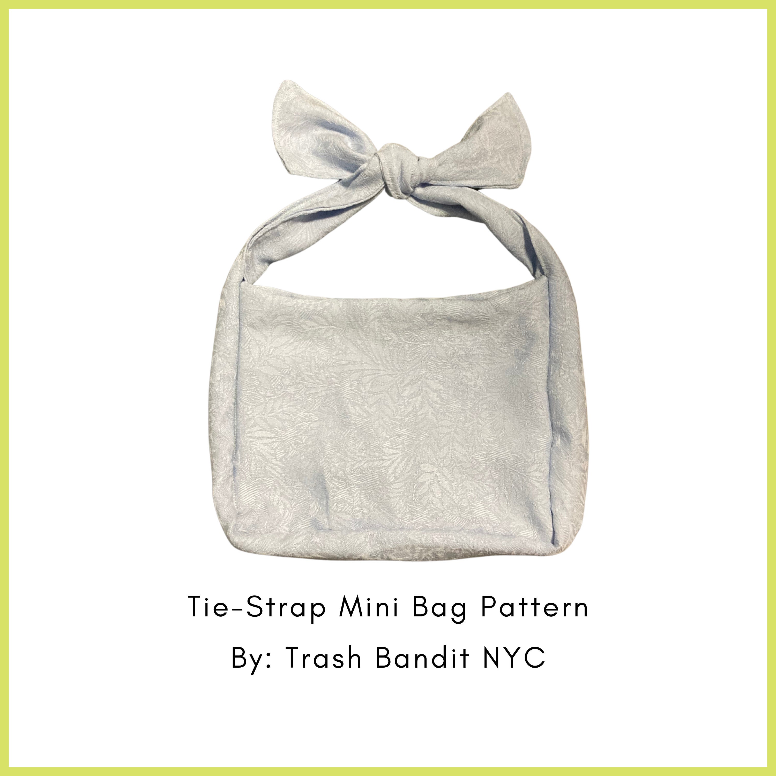 Tie-strap Knot-strap Mini Bag Pattern W/ Printable Instructions - Etsy