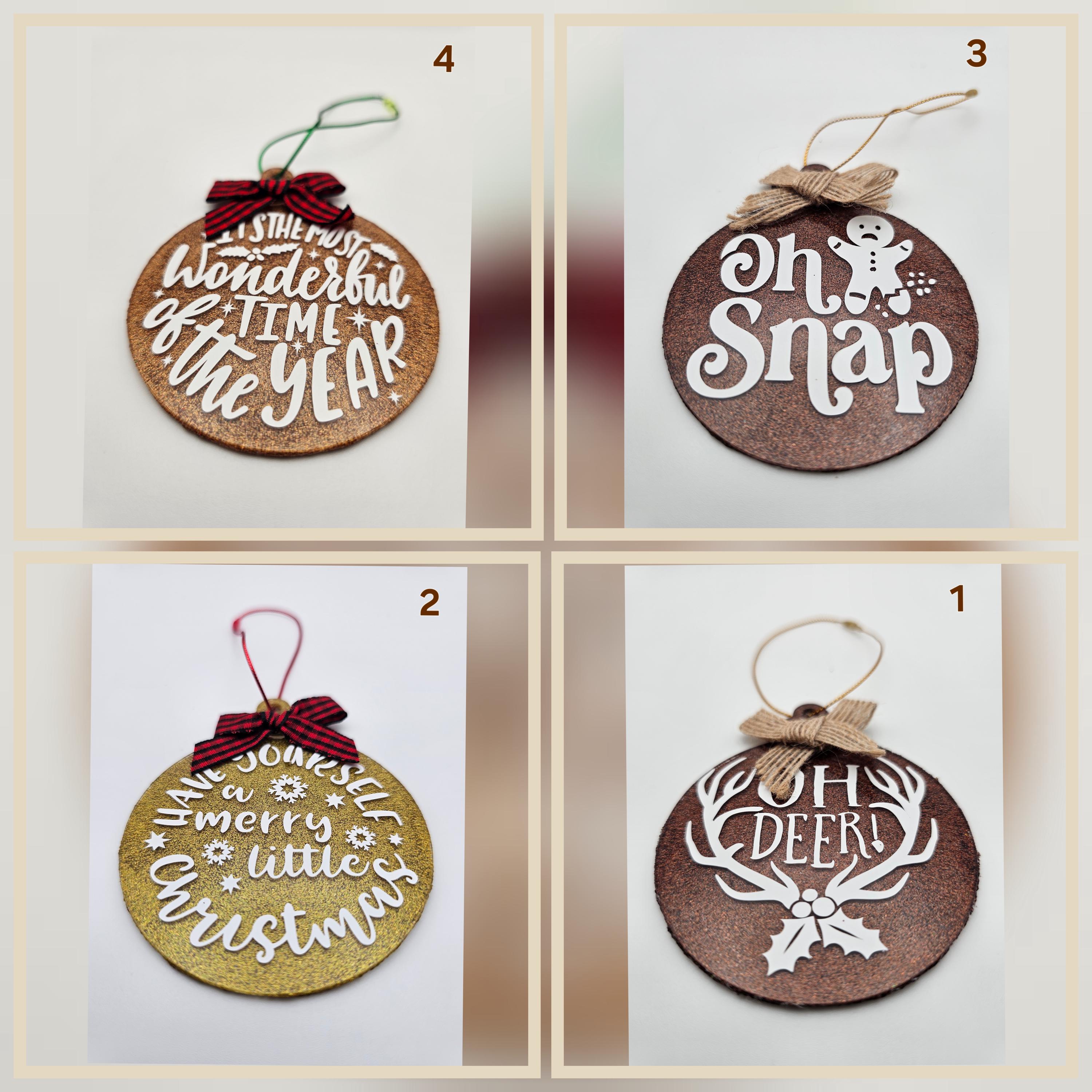 Personalized Glitter Acrylic Christmas Ornaments | Custom Holiday Decor ...