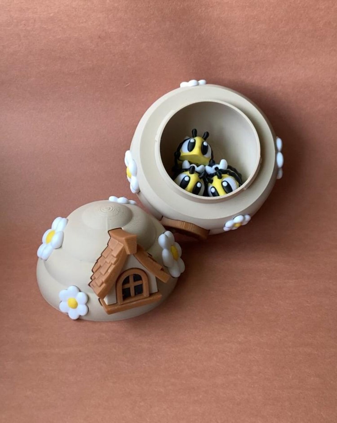 Buzzing Bee Buddies With Flower House – 3D Printed Set - Etsy
