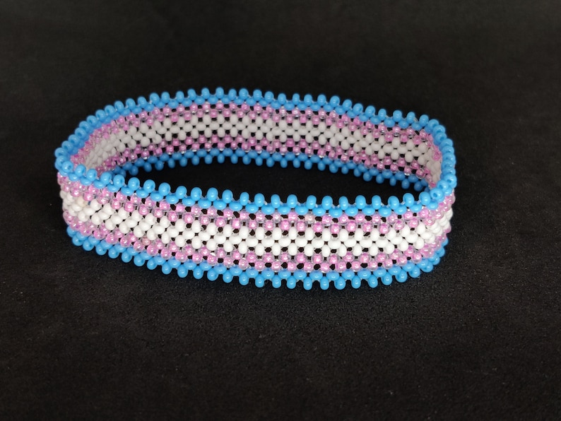 Transgender Pride Beaded Bracelet - Etsy