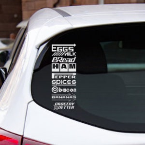 Parodie Racing Stickers Column, Grocery List, Vinyl Decal Sticker ...