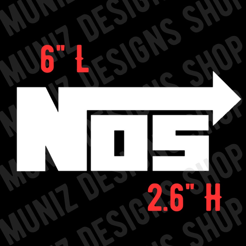 NOS Racing Sticker, Vinyl Decal Sticker, Sticker for Windsheild ...