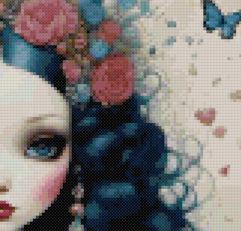 PDF of Counted Cross Stitch, Fantasy: Queen Beatrice Heart - Etsy