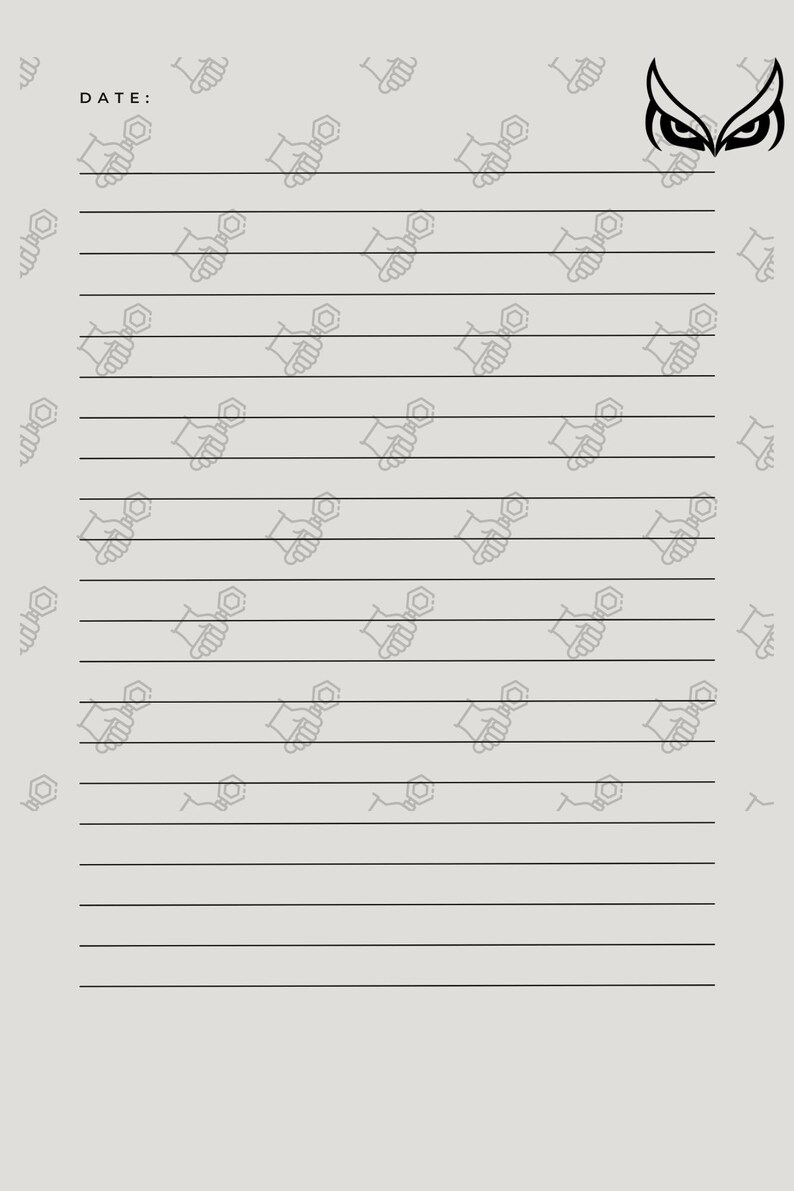 Basic Owl Shadow Journal Printable - Etsy