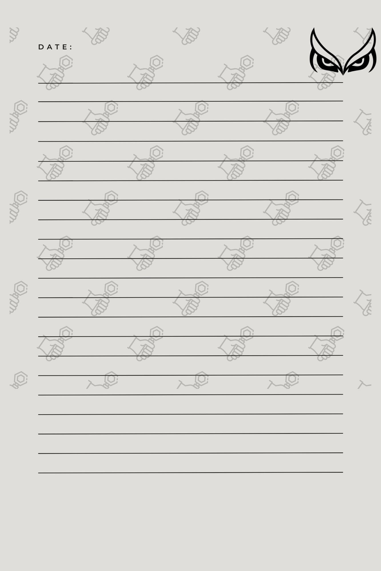 Basic Owl Shadow Journal Printable - Etsy